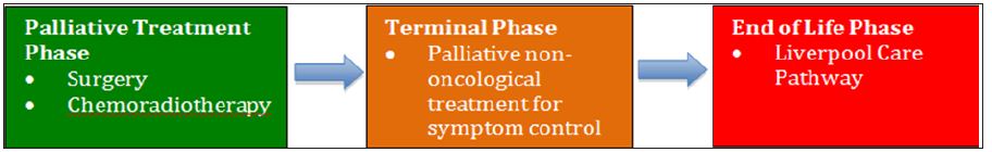 Figure 2: NICE 6 steps for end of life care.